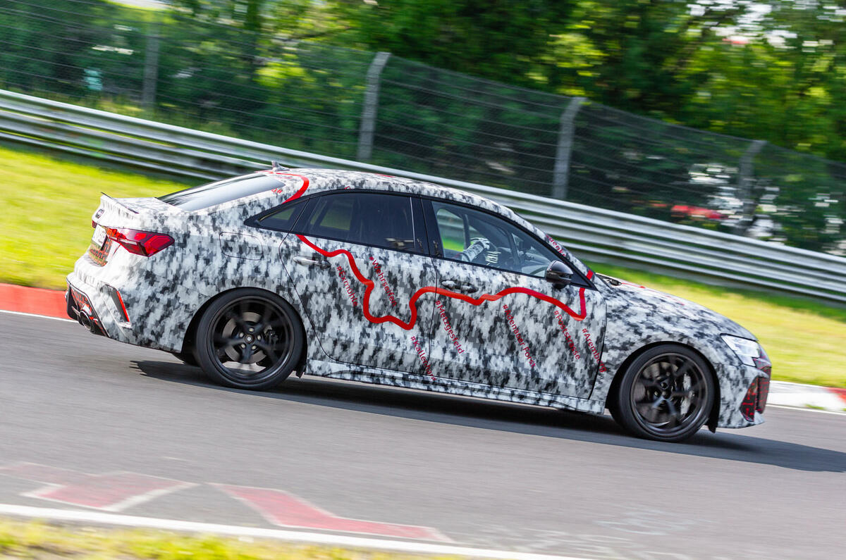 First pictures of facelifted Audi RS3 as it claims Nürburgring record ...