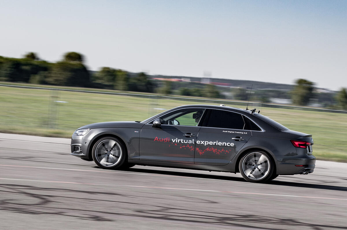 Taking aim at virtual reality pedestrians in a very real Audi A4 | Autocar