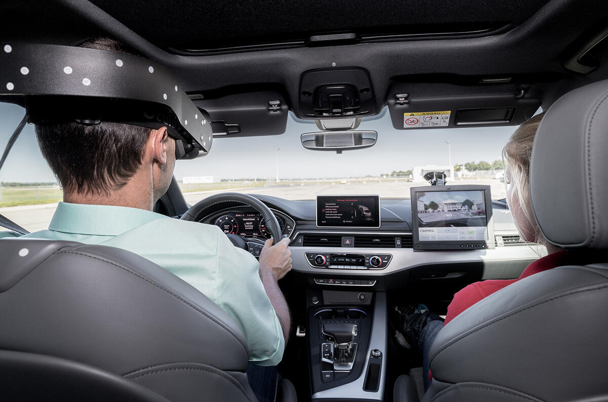 Taking aim at virtual reality pedestrians in a very real Audi A4 | Autocar