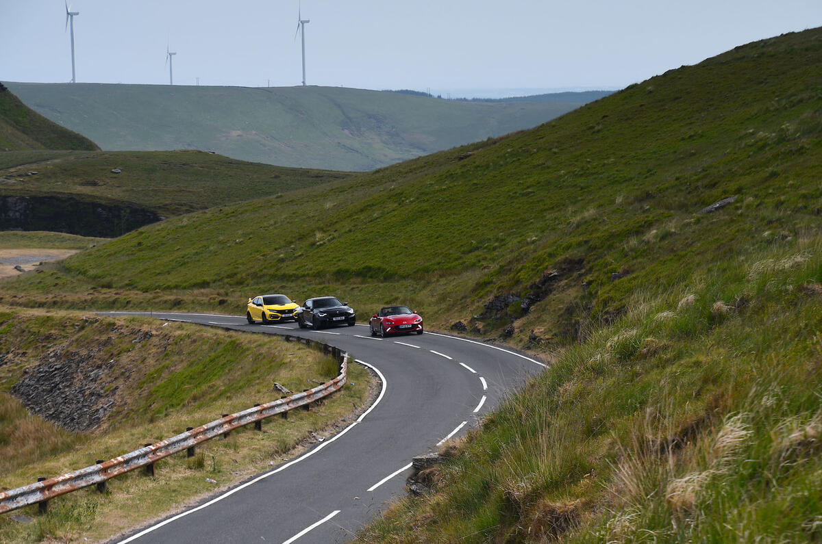 Manual showdown: BMW M2 vs Honda Civic Type R vs Mazda MX-5 | Autocar