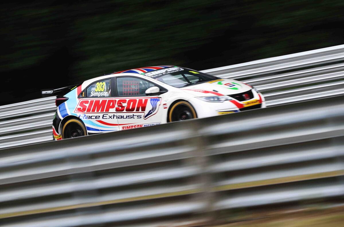 Honda Civic Type R driver Simpson stars in the BTCC at Oulton Park ...