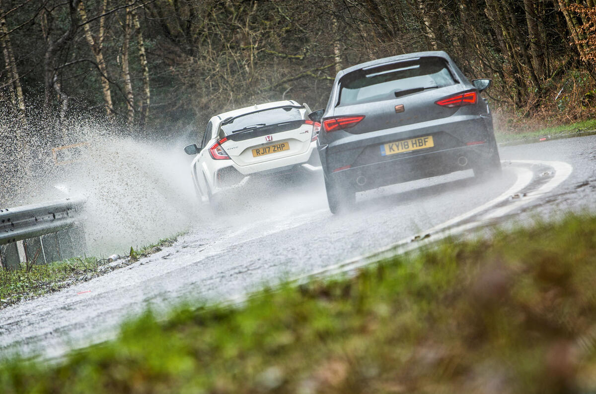 Hot hatch showdown: Seat Leon Cupra R vs Honda Civic Type R | Autocar