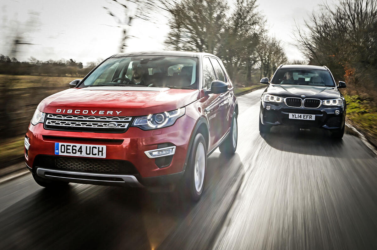 Land Rover Discovery Sport vs BMW X3, Volvo XC60 and Hyundai Santa Fe ...