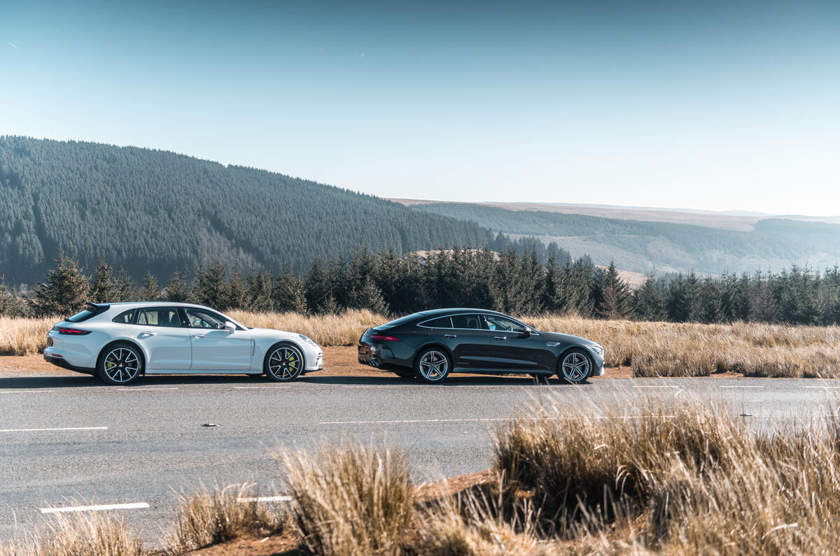 Four-seater super-GT twin test: Porsche Panamera vs Mercedes-AMG GT 63 ...