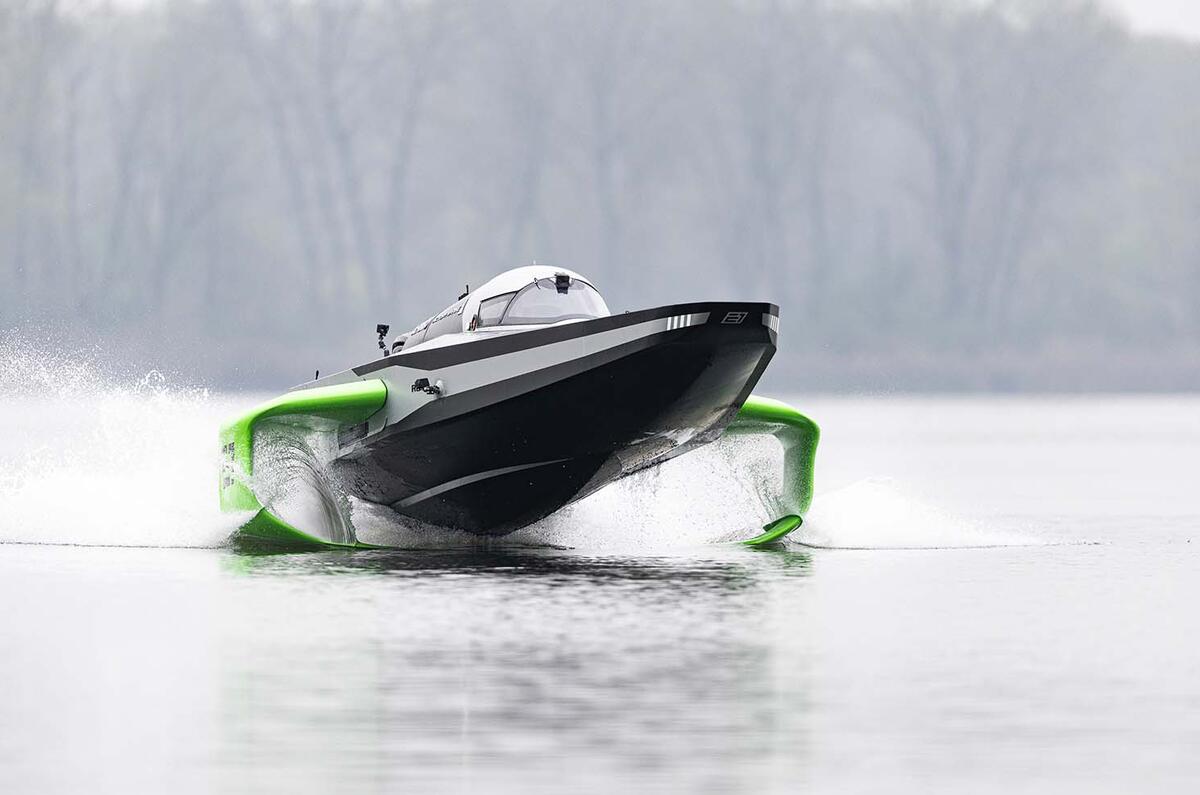 Racebird electric foiling boat completes first test run | Autocar