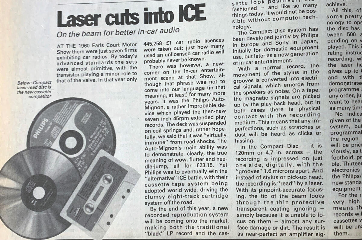 From the archive: The arrival of the compact disc player | Autocar