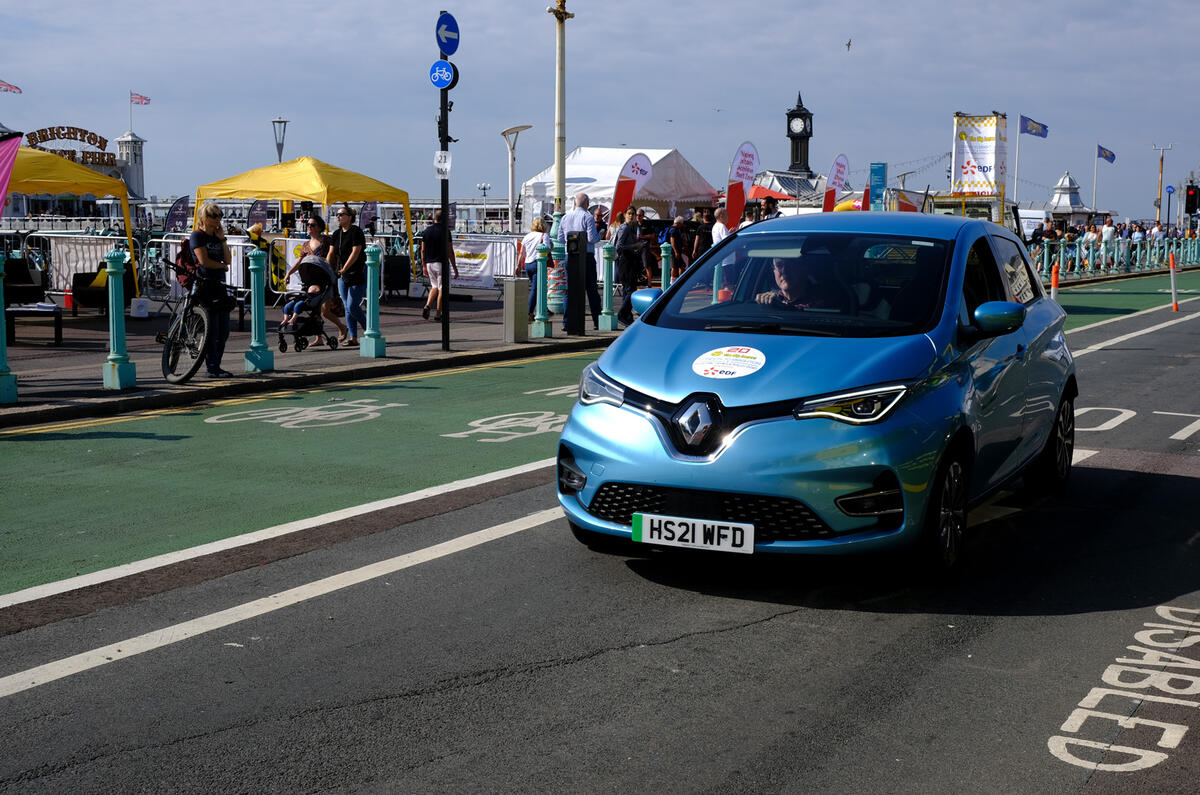 Brighton sparks: From London to the coast with 70 electric cars | Autocar