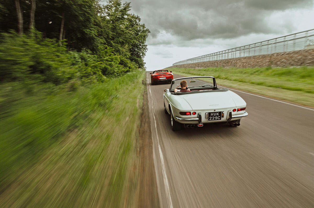 Old family recipe: Soft-top Ferrari Roma meets legendary 275 GTS | Autocar