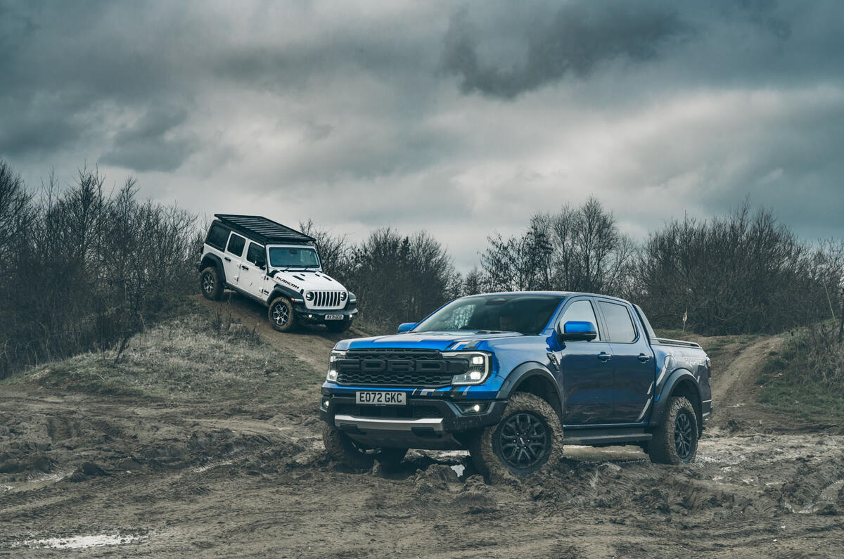 Ford Ranger Raptor vs Jeep Wrangler: which is best off-road? | Autocar
