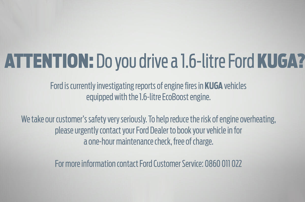 Ford recalls all Kugas in South Africa due to fires | Autocar