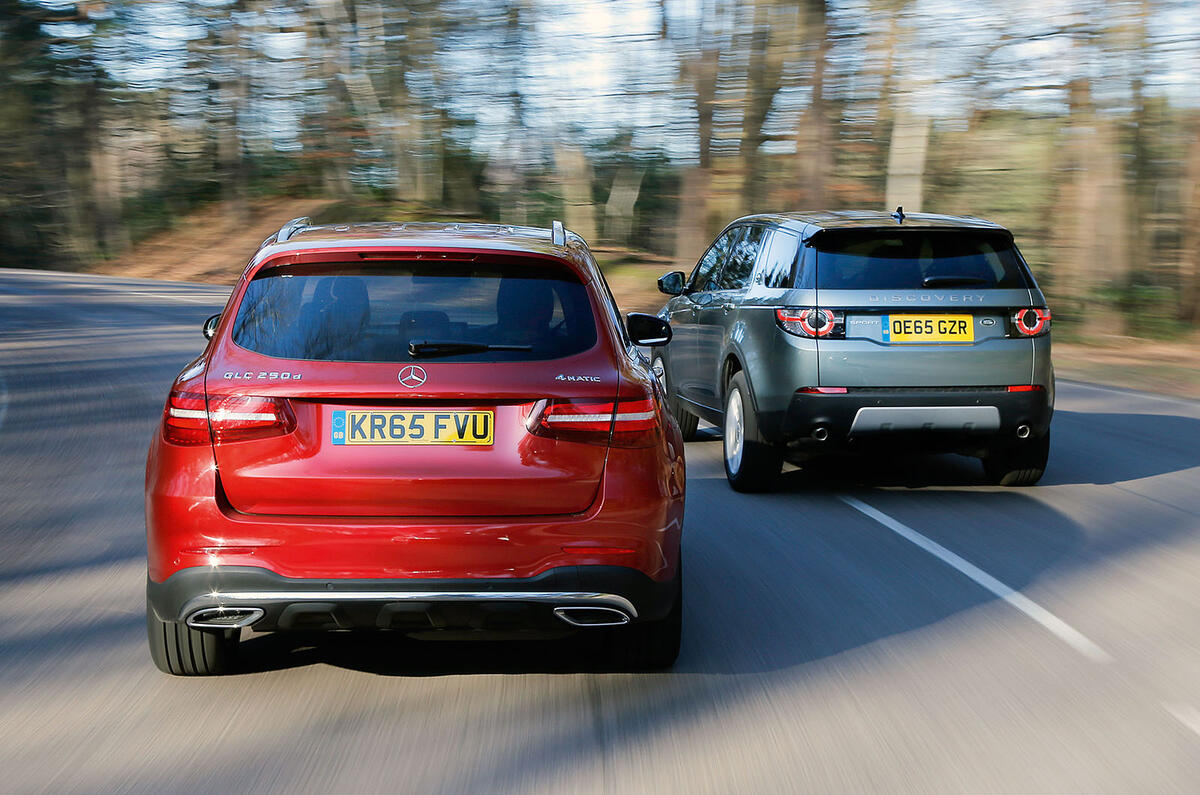Mercedes-Benz GLC vs. Land Rover Discovery Sport and BMW X3 - Group ...