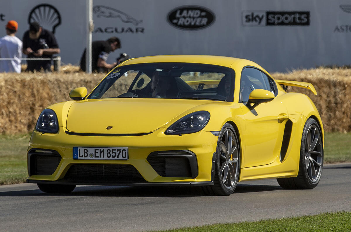 New Porsche 718 Cayman GT4 and Boxster Spyder land at Goodwood | Autocar