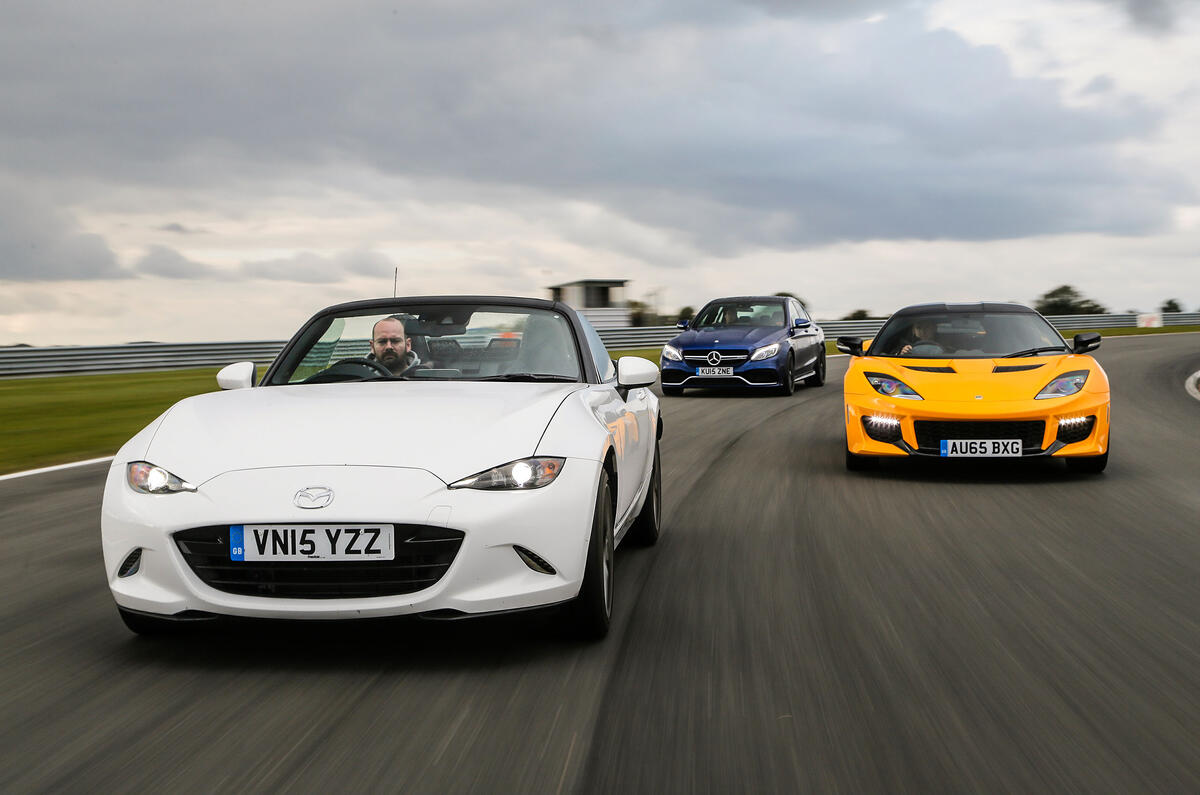 Britain's best driver's car 2015: Lotus Evora 400, Mazda MX-5 2.0 Sport ...