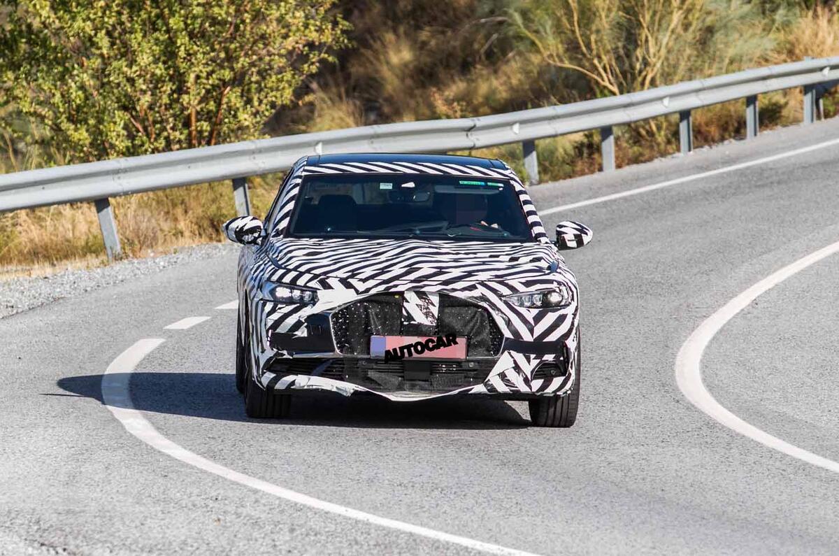 New DS large saloon seen in disguise for the first time | Autocar