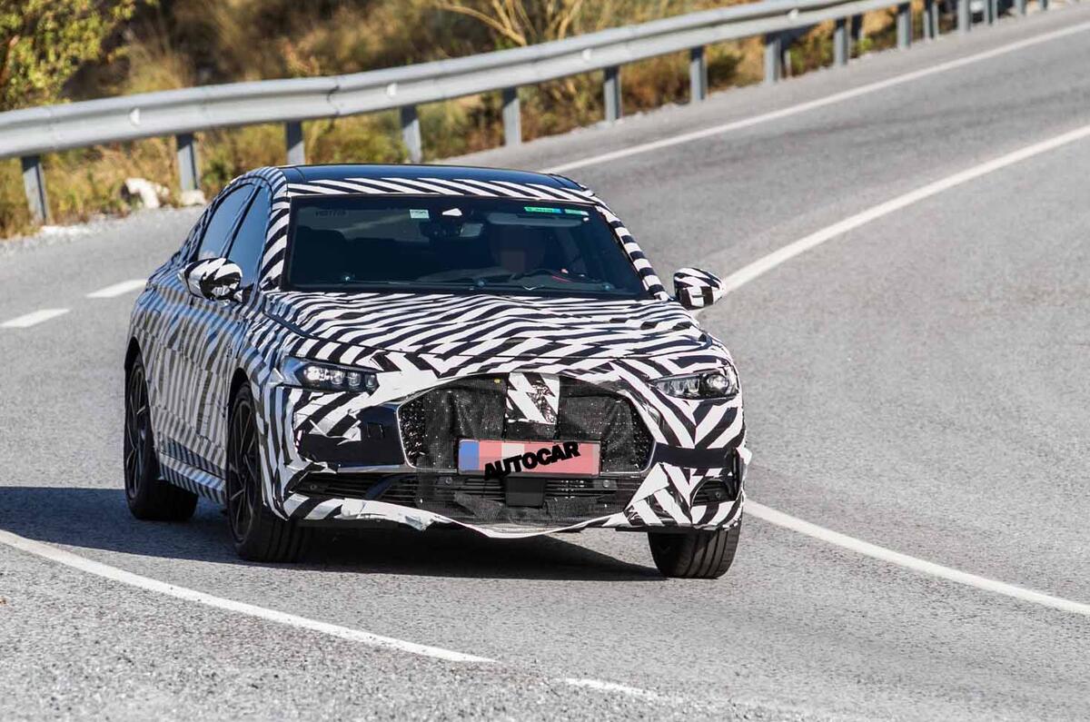 New DS large saloon seen in disguise for the first time | Autocar