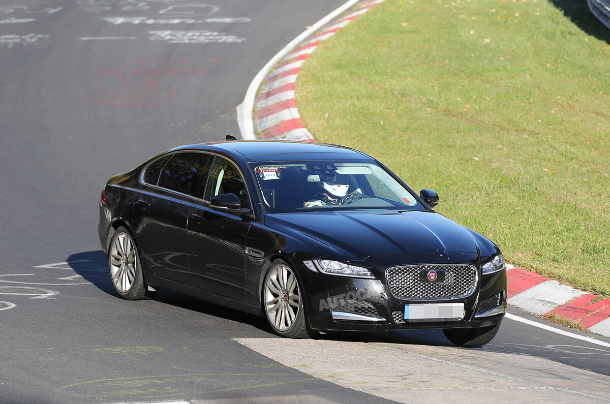 Long-wheelbase Jaguar XF spotted testing | Autocar