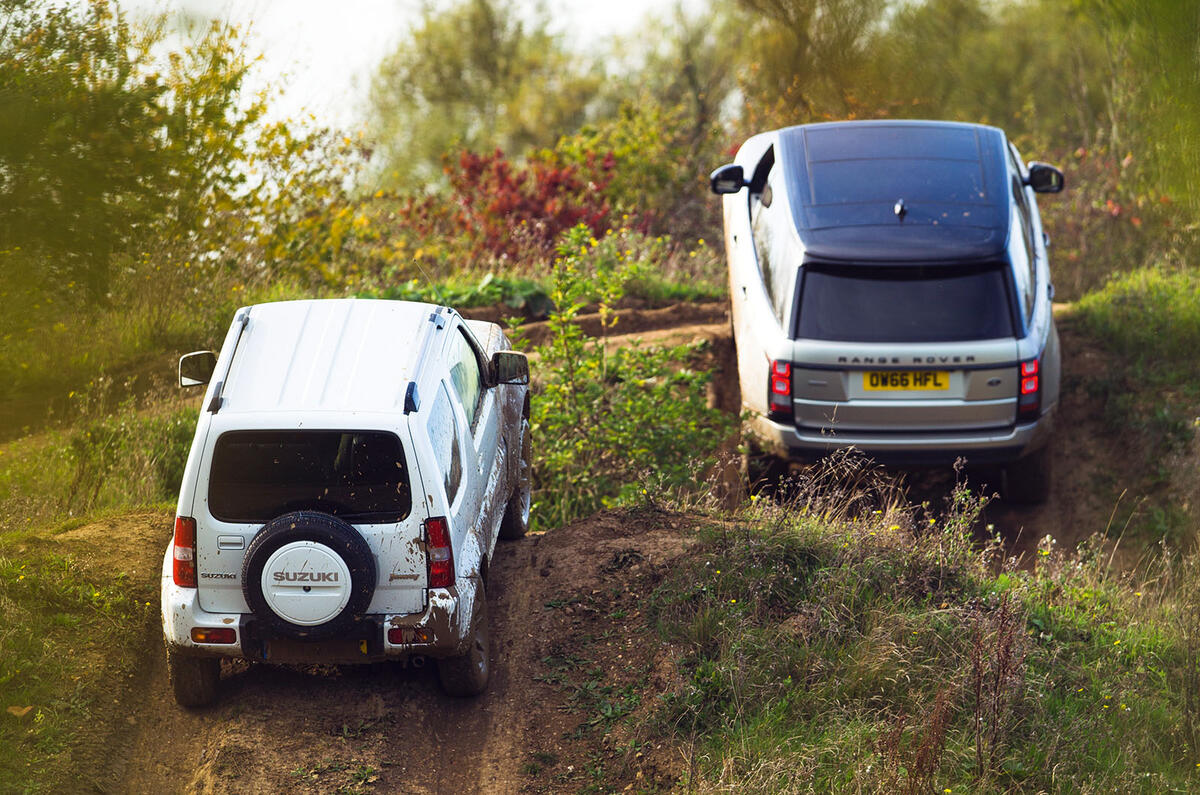 Suzuki Jimny vs Range Rover: £15k and £100k off-roaders do battle | Autocar