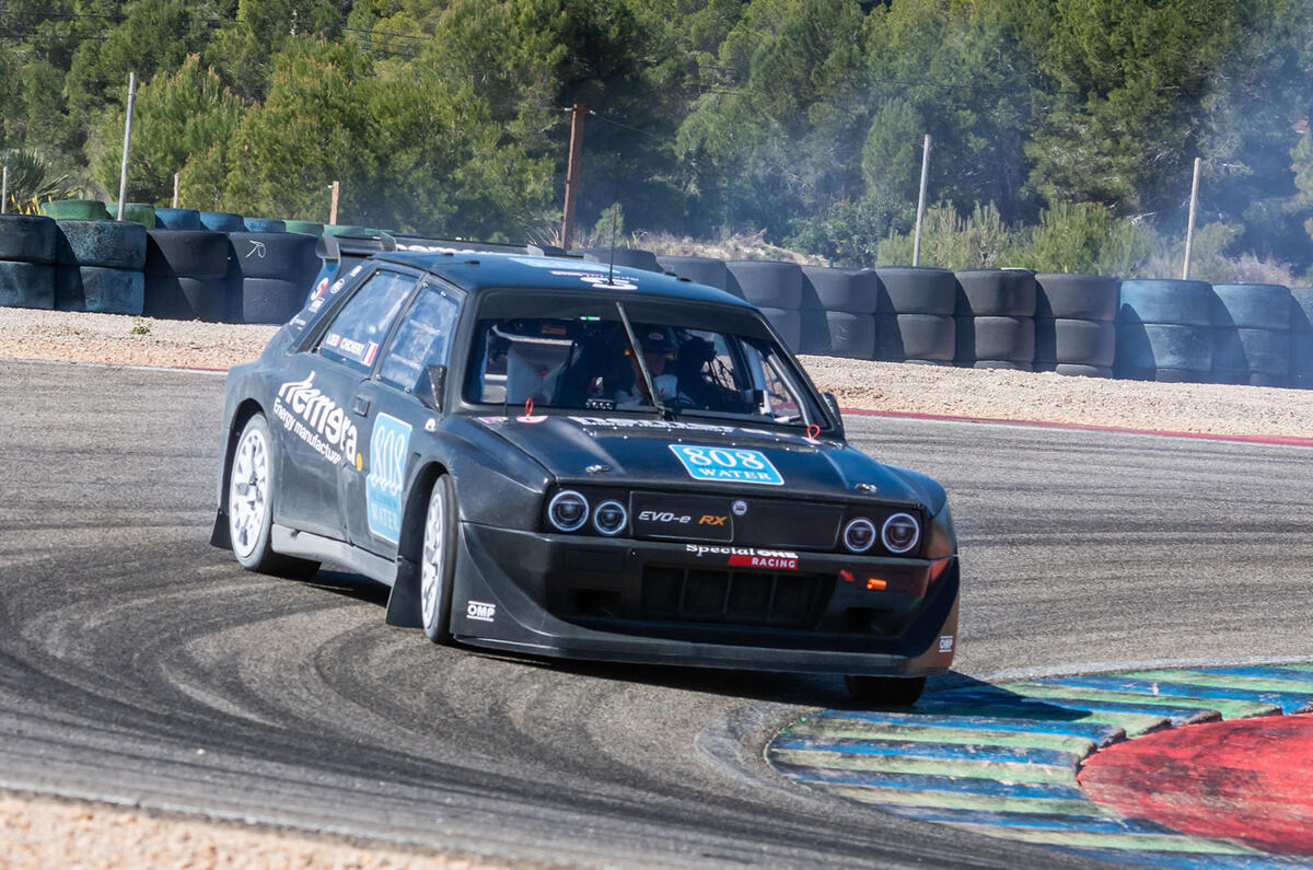 Lancia Delta-based electric rallycross cars destroyed by fire | Autocar