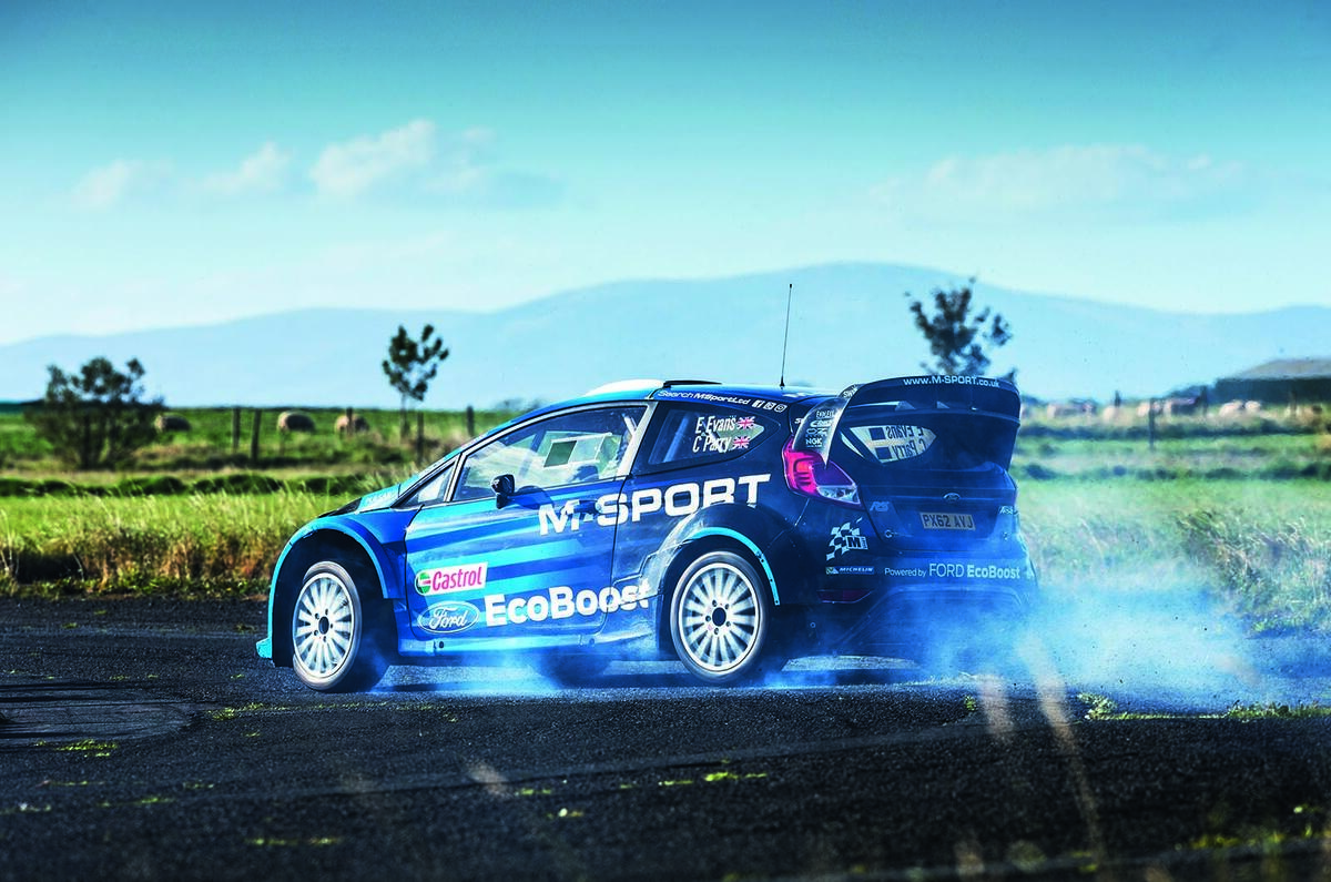 Co-driving in the Ford Fiesta R5 with Elfyn Evans, British rally ...