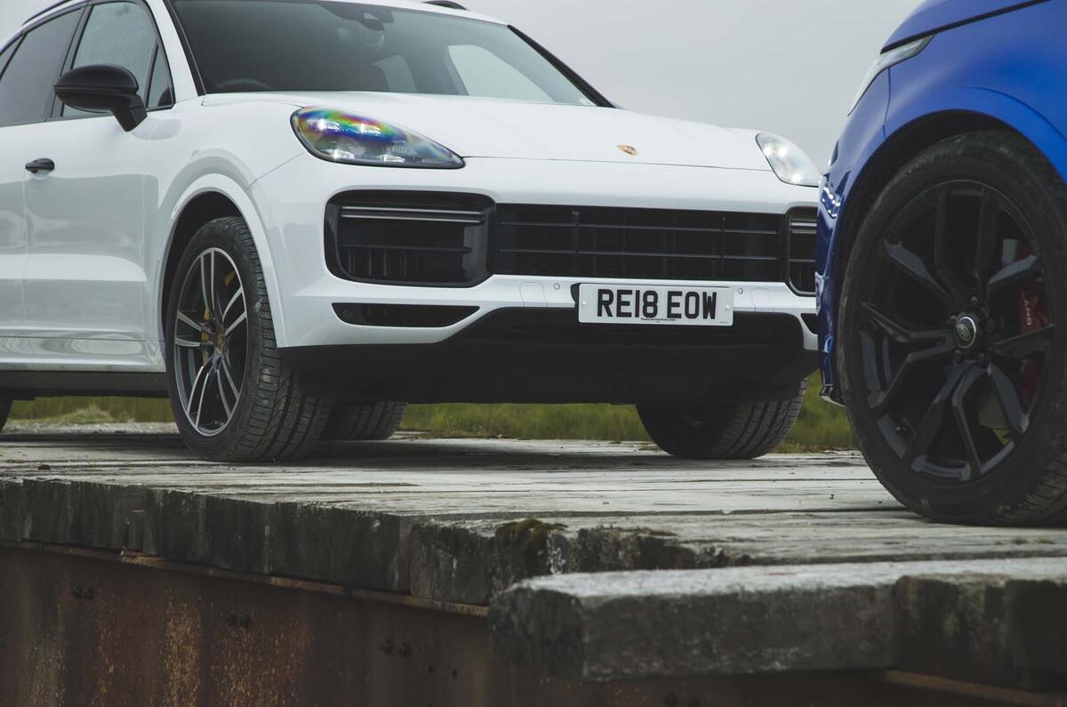 Hot SUV twin test: Porsche Cayenne Turbo vs Range Rover Sport SVR | Autocar