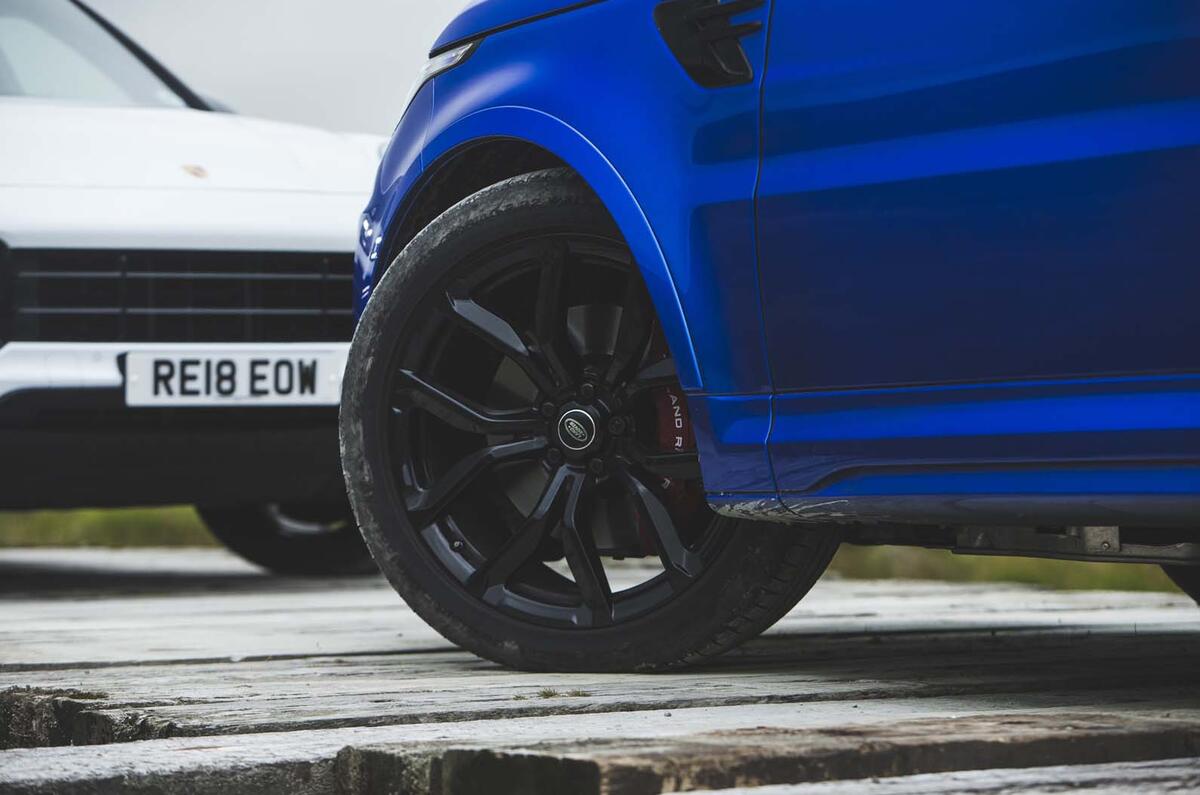 Hot SUV twin test: Porsche Cayenne Turbo vs Range Rover Sport SVR | Autocar