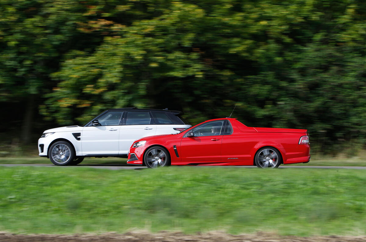 Vauxhall Maloo vs Audi RS6 vs Range Rover Sport SVR group test | Autocar