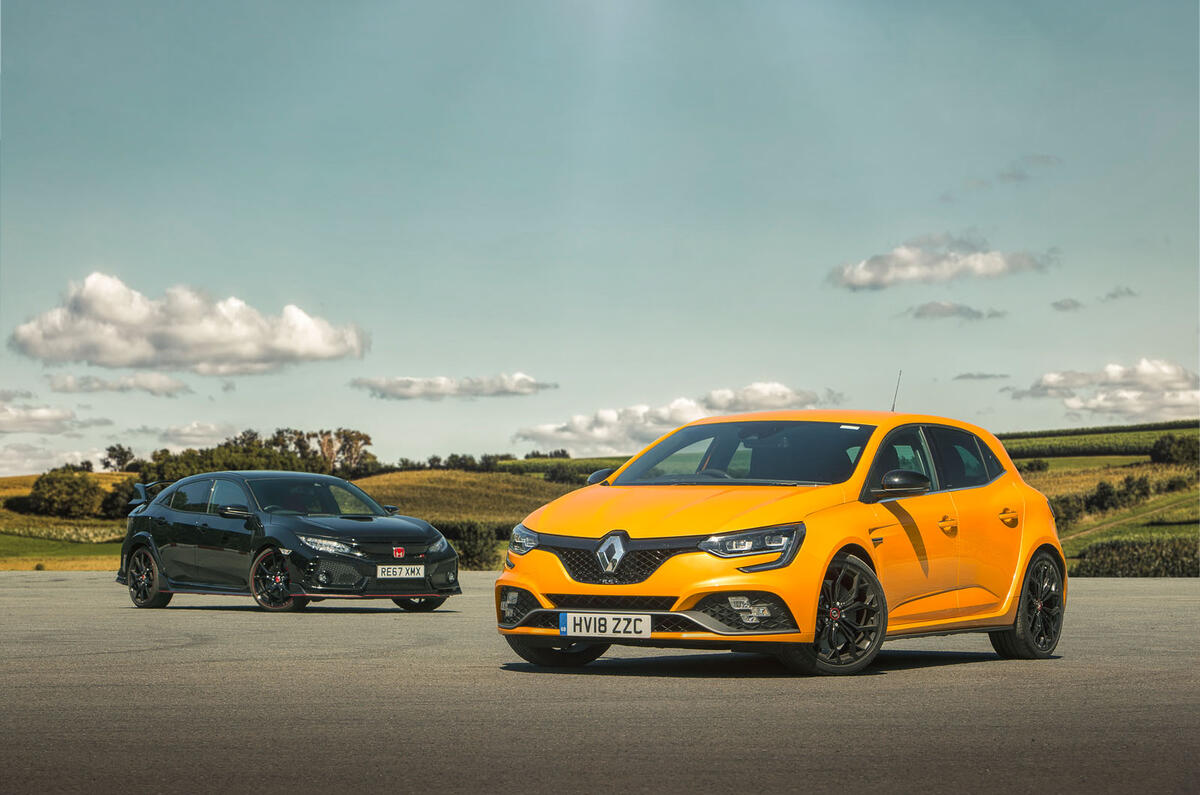 Hot hatch showdown: Renault Megane RS vs Honda Civic Type R | Autocar