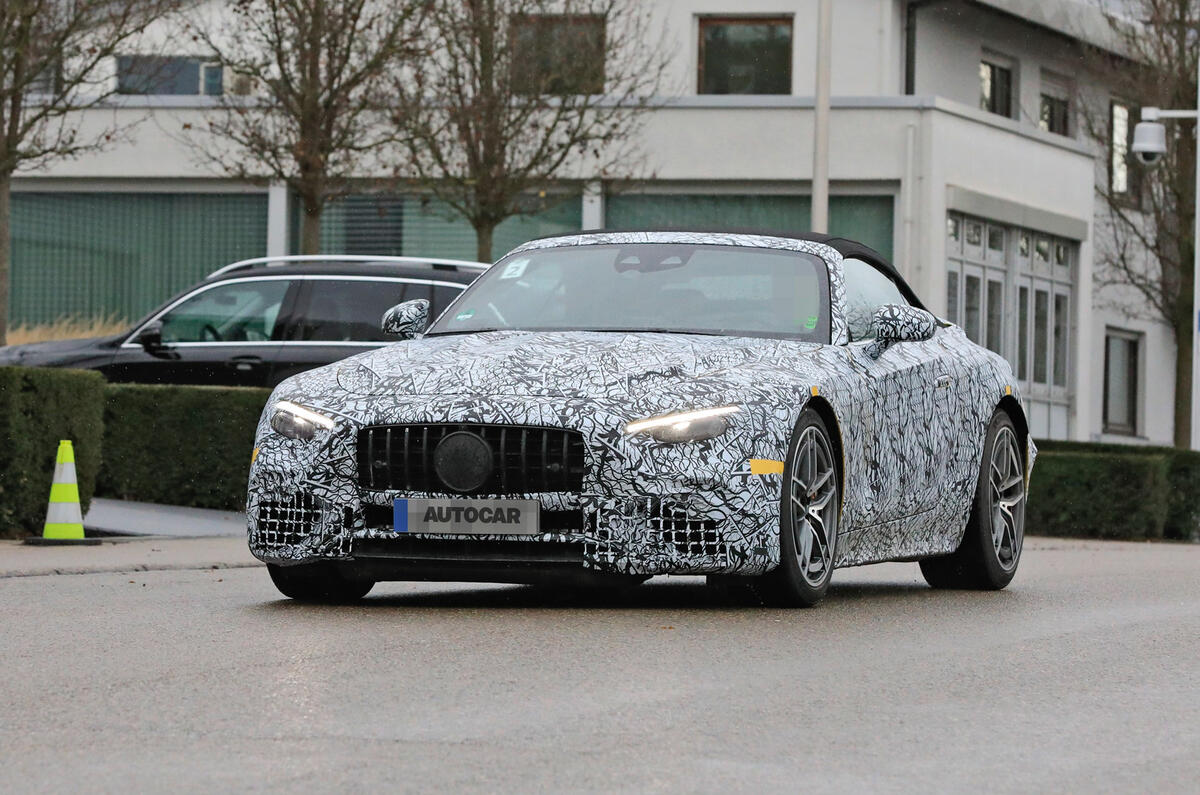 New 2022 Mercedes-AMG SL drops disguise as reveal nears | Autocar