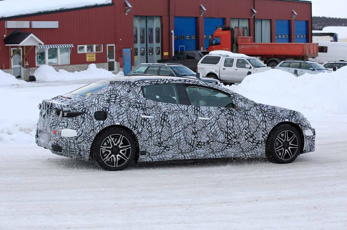 New Mercedes EQE electric saloon hits the road for the first time | Autocar
