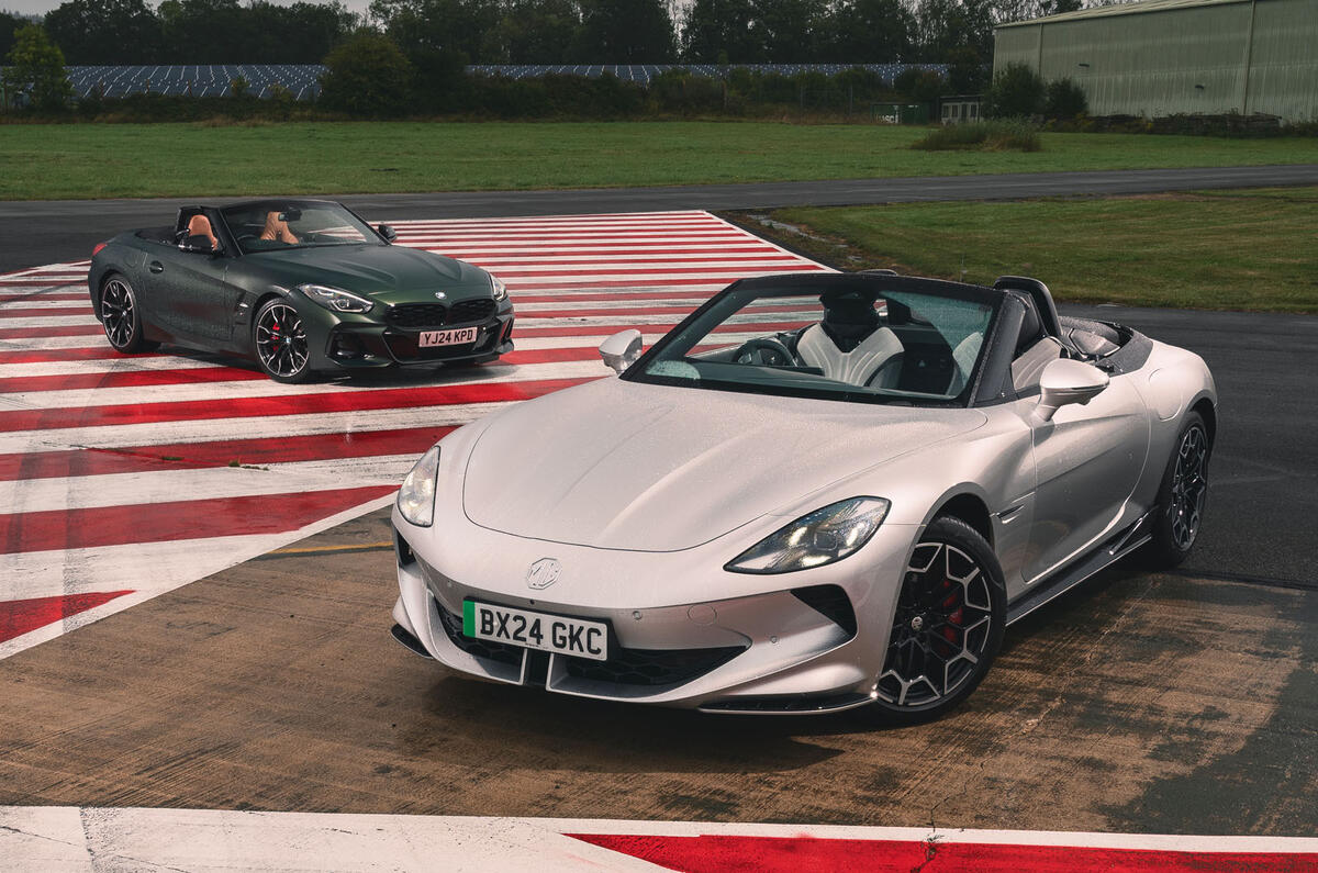 Cyber attack: BMW Z4 vs MG Cyberster | Autocar