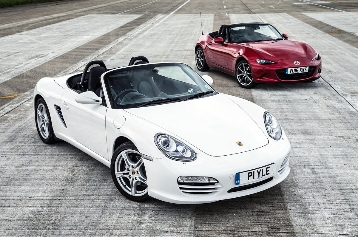Mk4 Mazda MX-5 vs used Porsche Boxster 987: roadsters compared | Autocar