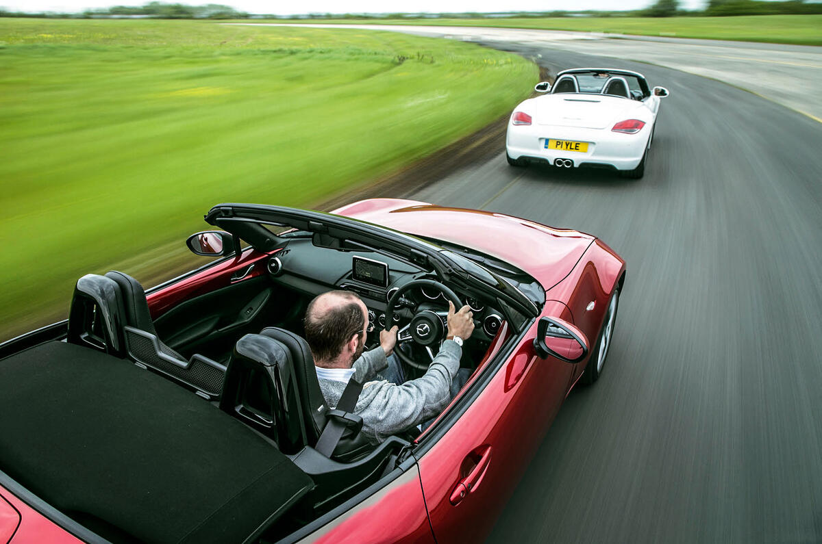 Mk4 Mazda MX-5 vs used Porsche Boxster 987: roadsters compared | Autocar