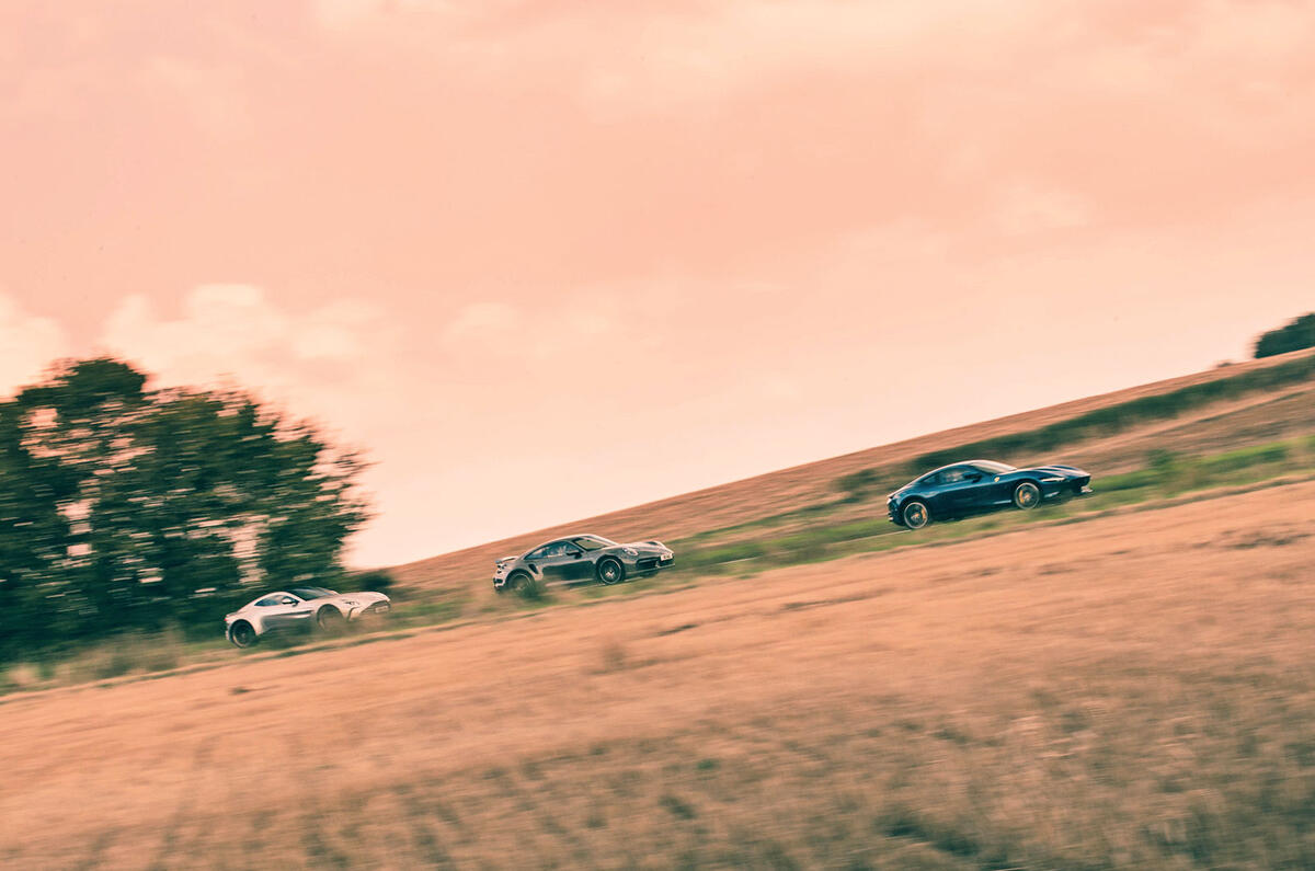 New Aston Martin Vantage vs Ferrari Roma and 911 Turbo | Autocar