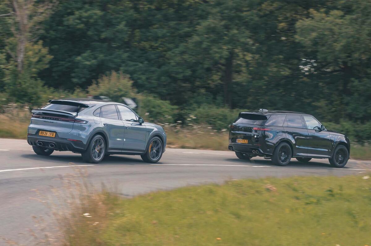 Super-SUV crown: Porsche Cayenne vs Range Rover Sport SV | Autocar