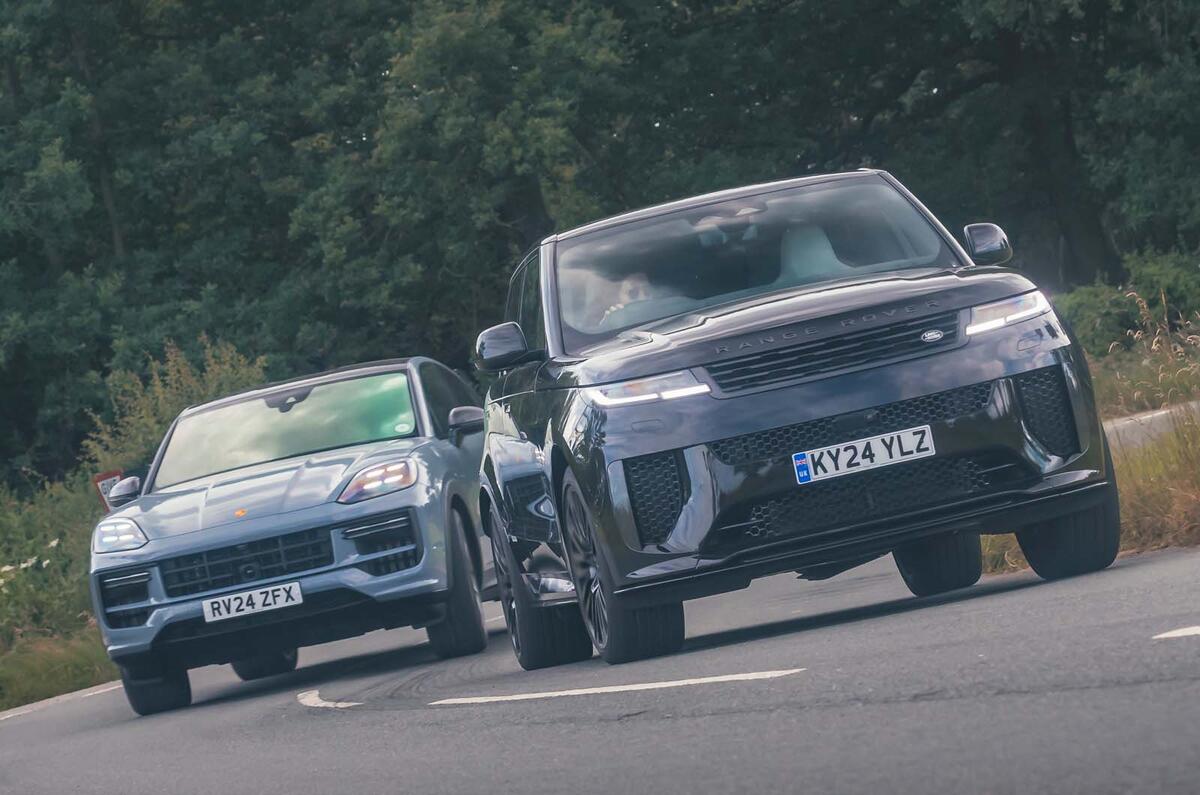 Super-SUV crown: Porsche Cayenne vs Range Rover Sport SV | Autocar