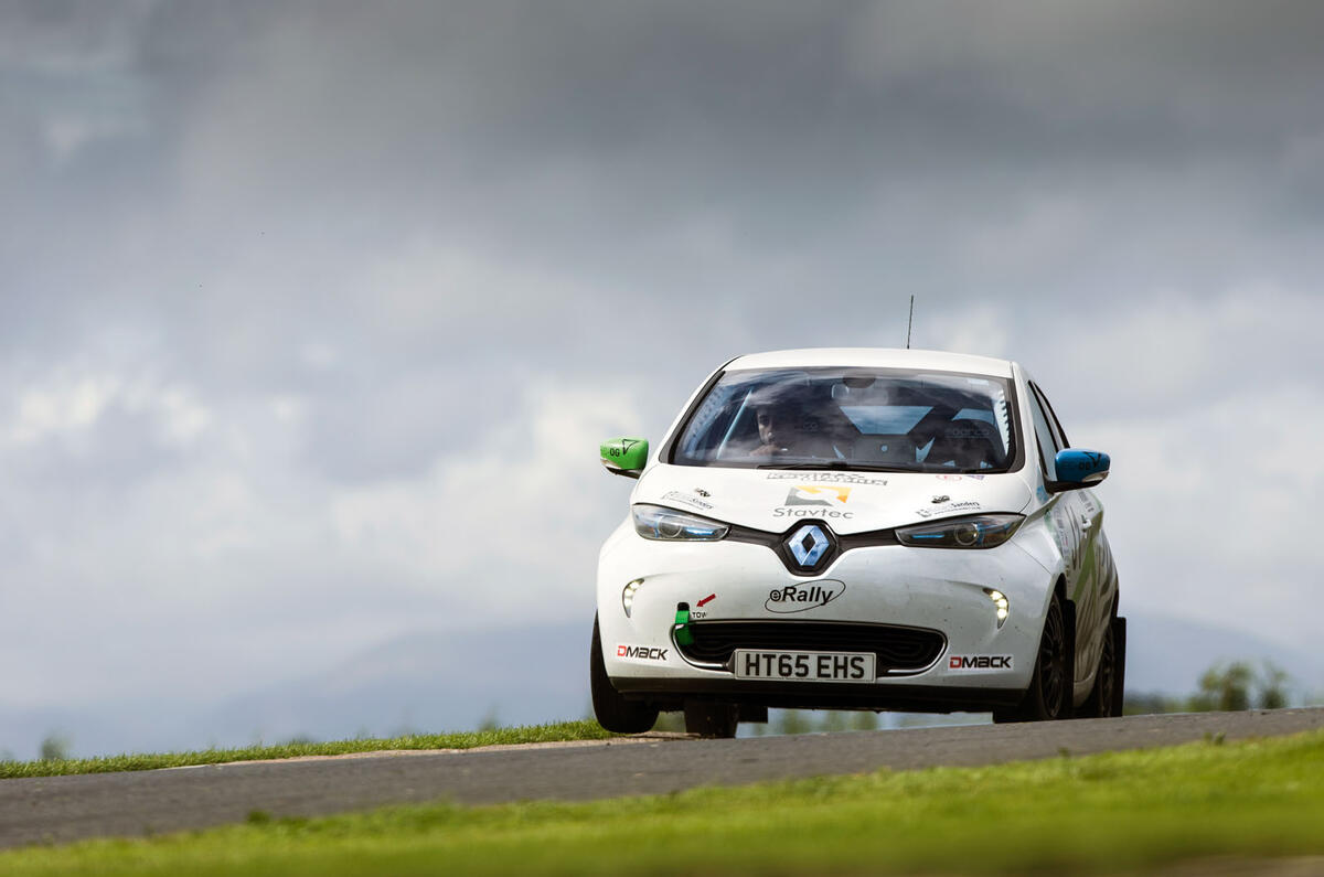 Driving an eRally Renault Zoe - the world's first junior EV rally car ...