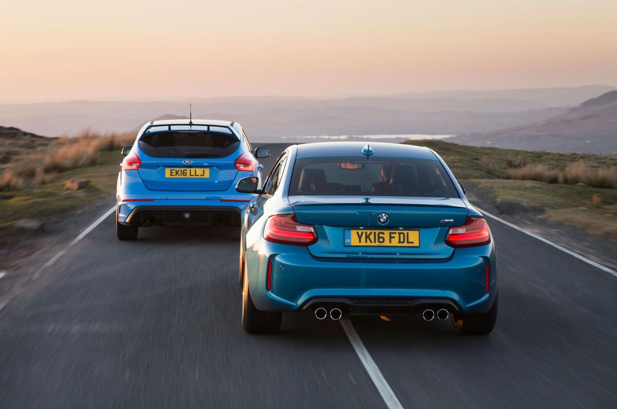 Ford Focus RS vs BMW M2 - twin test | Autocar