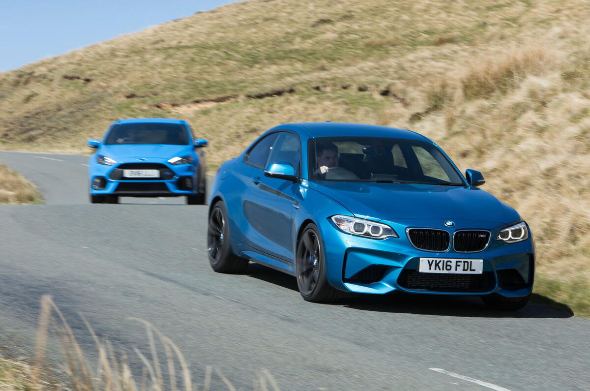 Ford Focus RS vs BMW M2 - twin test | Autocar