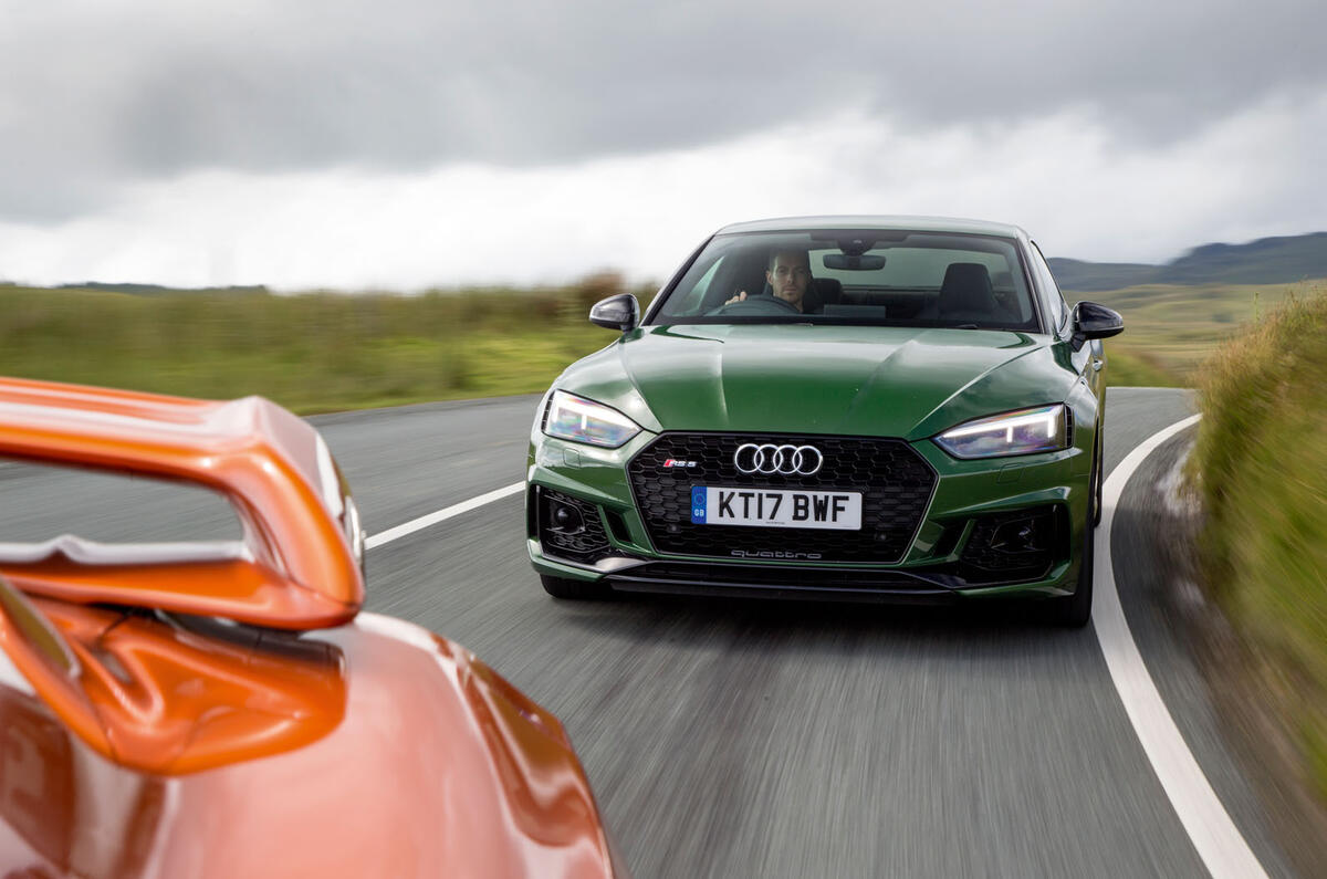 New Audi RS5 vs Nissan GT-R: two super-coupes do battle in Snowdonia ...