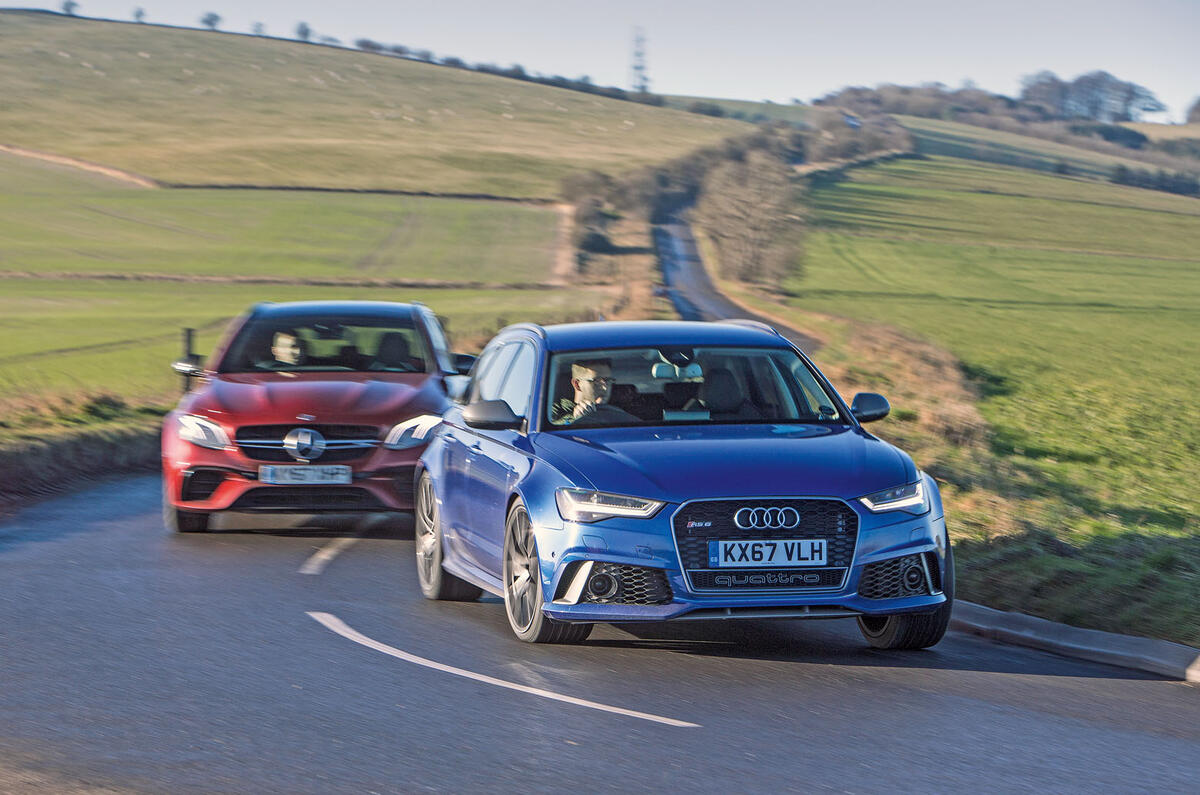 Super estate showdown: Mercedes-AMG E63 S vs C63 S vs Audi RS6 vs RS4 | Autocar