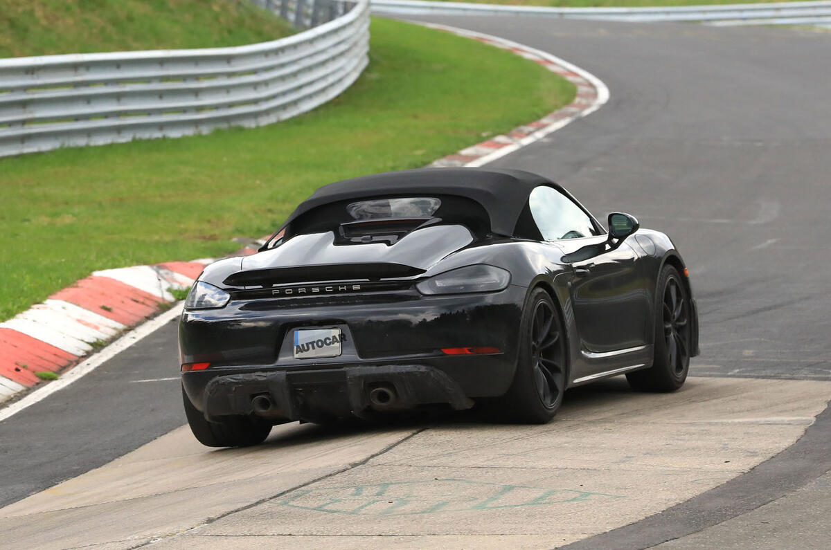 Porsche 718 Boxster Spyder: new pictures show bespoke roof setup | Autocar