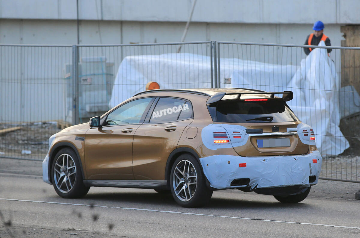 Facelifted Mercedes-AMG GLA 45 seen in public with visual upgrades ...