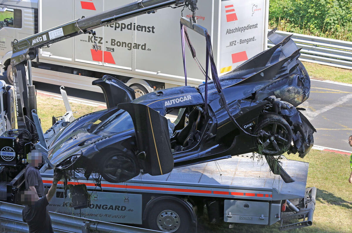 Koenigsegg One:1 Nürburgring crash car will go for record again | Autocar