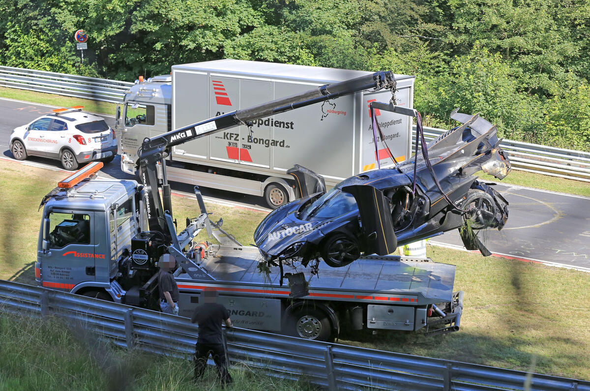 Koenigsegg One:1 Nürburgring crash car will go for record again | Autocar