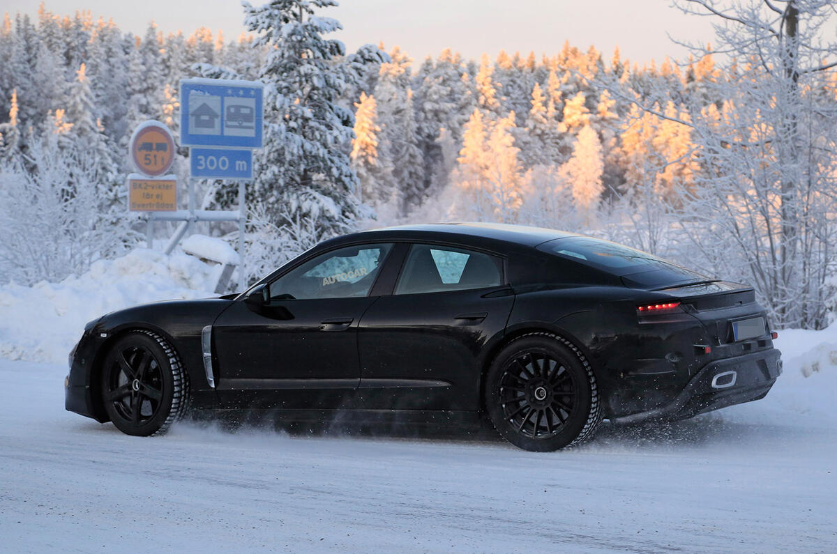 Porsche Mission E: new pictures of EV during cold weather testing | Autocar