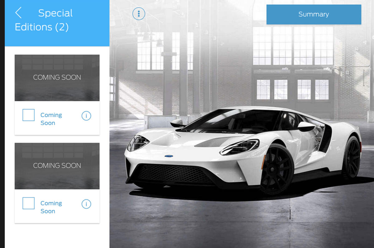 Ford GT configurator launched; special editions planned | Autocar