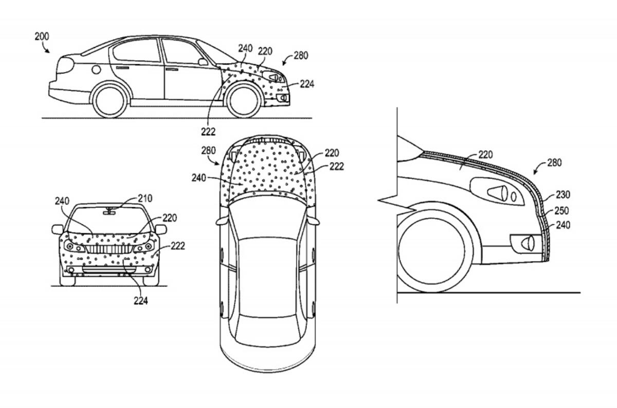 Google patents 'sticky bonnet' for pedestrian impacts | Autocar