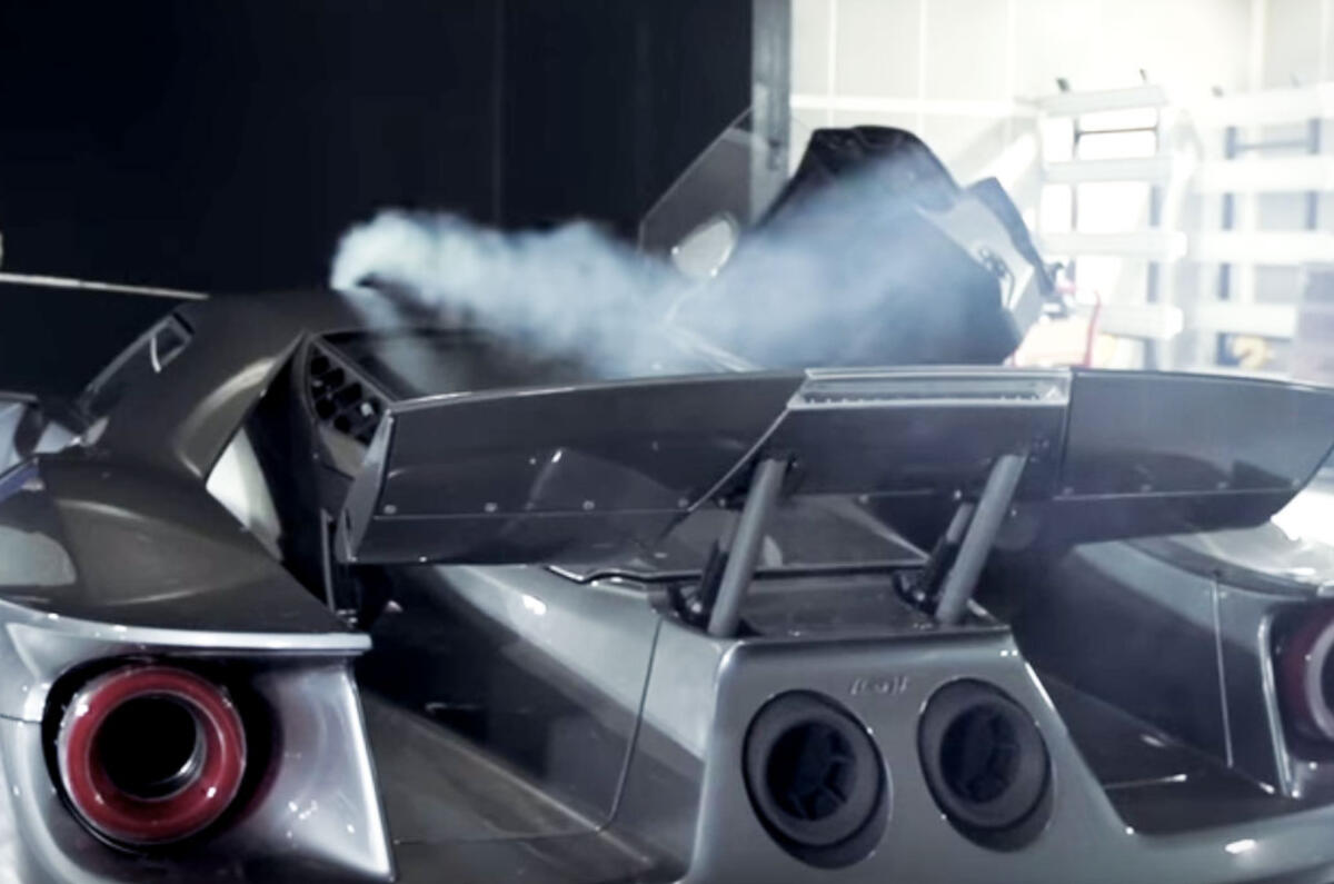 Video: Ford GT active aerodynamics demonstrated in wind tunnel | Autocar