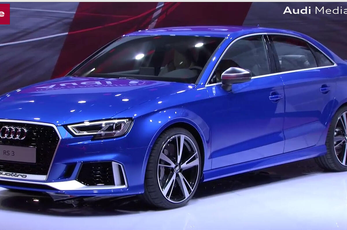 Audi RS3 saloon and RS3 LMS racer revealed in Paris | Autocar