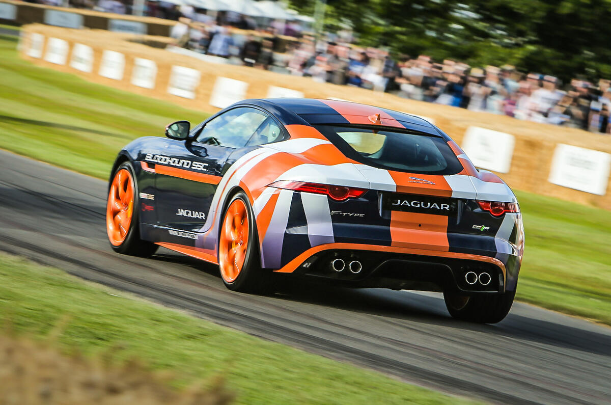 Jaguar's F-Type at Goodwood - Bloodhound SSC's chase car | Autocar